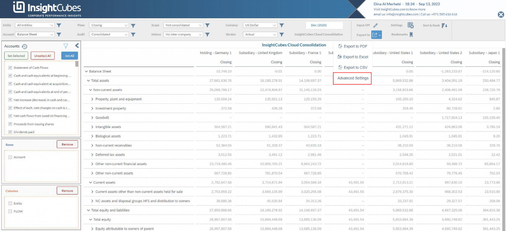 Export Excel, CSV, Or PDF with SAP Analytics Designer