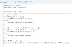 Export Excel, CSV, Or PDF with SAP Analytics Designer