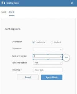 How to sort and rank reports with SAP Analytics Designer