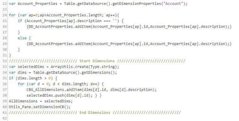 How to use getDimensions() and getDimensionProperties() API's